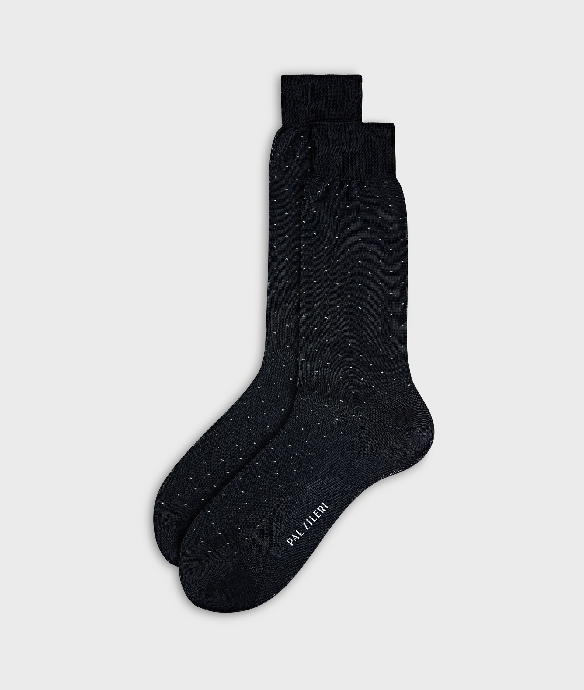 navy blue scottish yarn socks with micro polka dot jacquard Pal Zileri ...